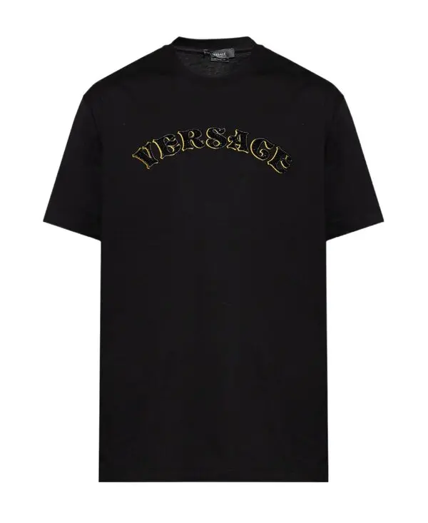 Versace Logo-embroidered Crewneck T-shirt
