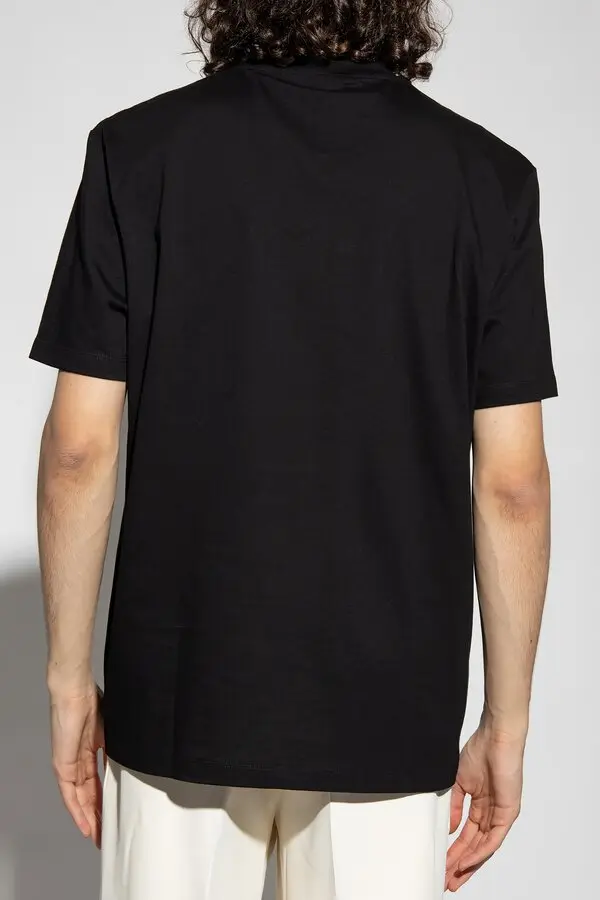 Versace Logo-embroidered Crewneck T-shirt