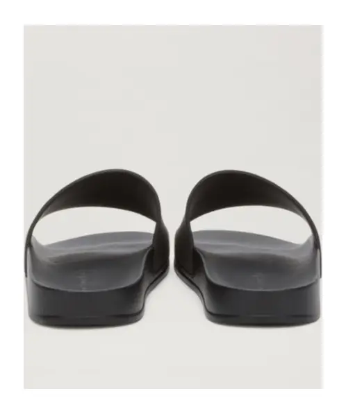 Palm Angels Logo Embossed Slides - Black