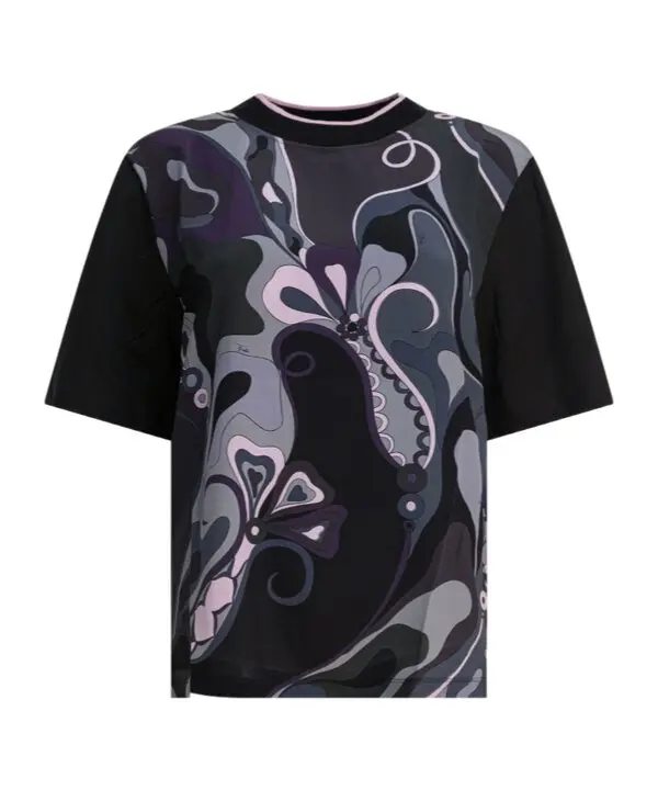 Emilio Pucci Printed Crewneck T-shirt - Black