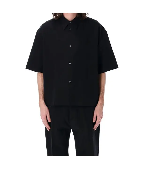 Studio Nicholson Sanko Boxy Short-sleeve Shirt - Black