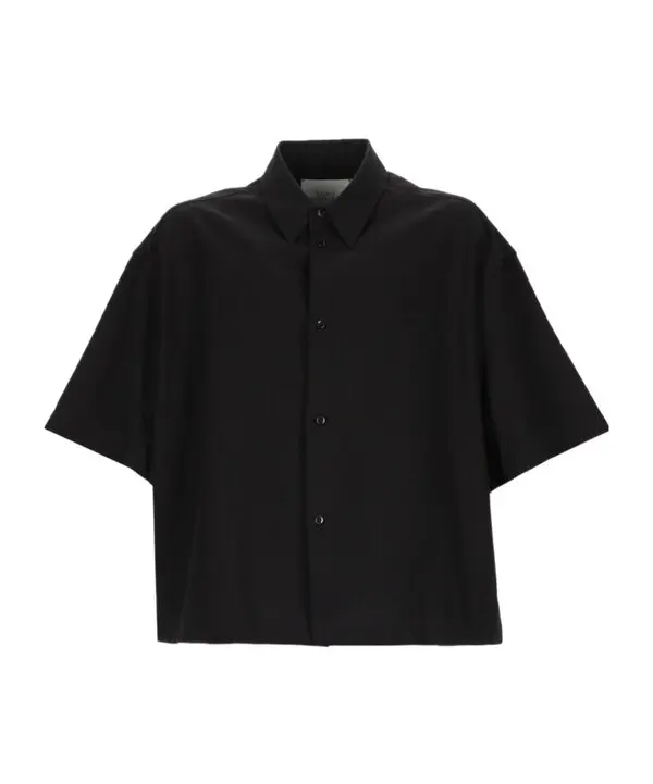 Studio Nicholson Sanko Short Sleeved Shirt - Black