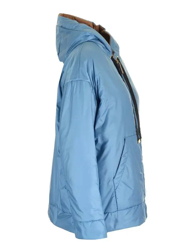 Max Mara Reversible Hooded Zip Jacket - Blue