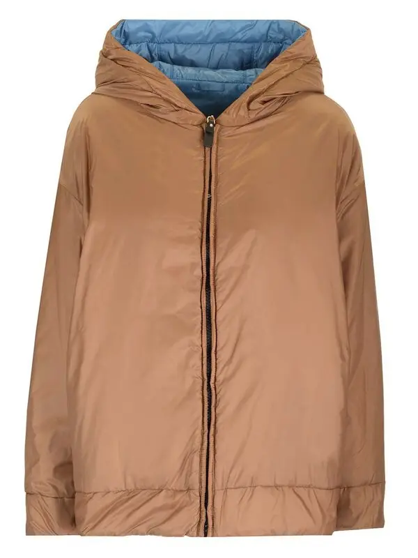 Max Mara Reversible Hooded Zip Jacket - Blue