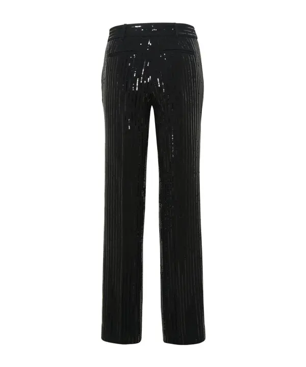 Michael Kors Sequined Pinstripe Straight-leg Pants