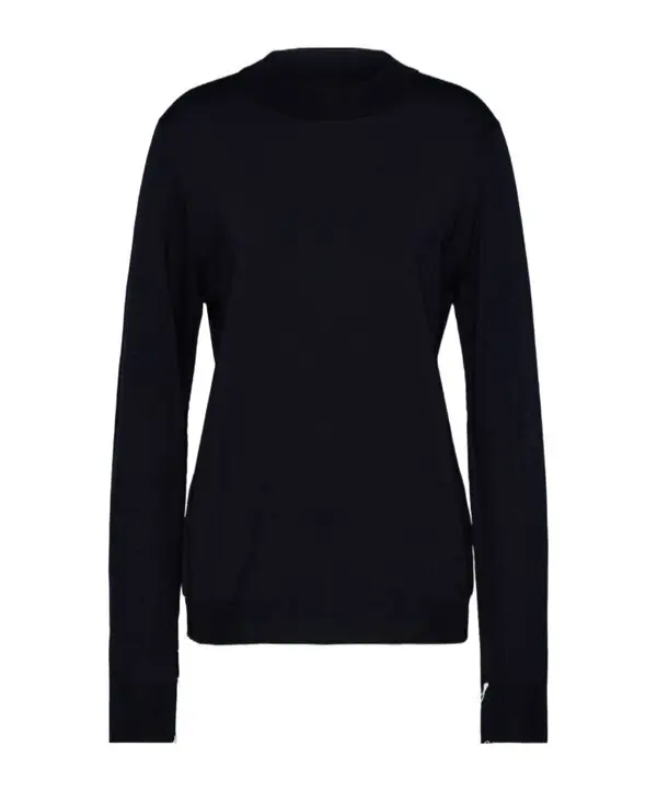 MAISON MARGIELA Long-sleeved Crewneck Jumper - Navy