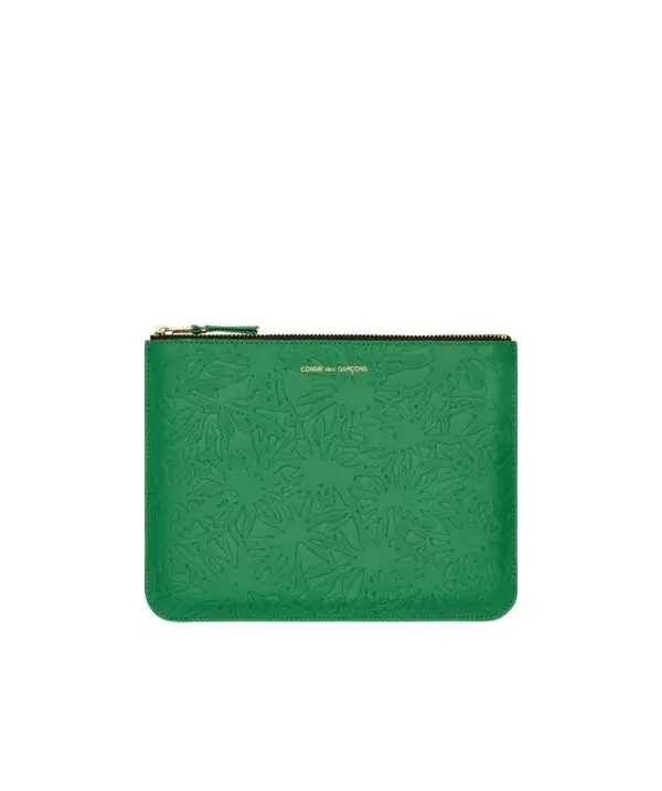 Comme Des Garçons Logo Wallet - Green