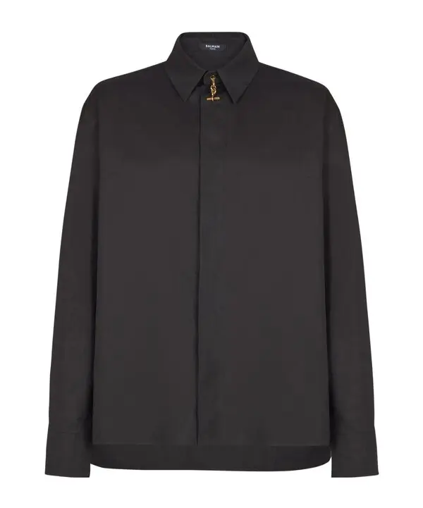 Balmain Asymmetric Poplin Shirt