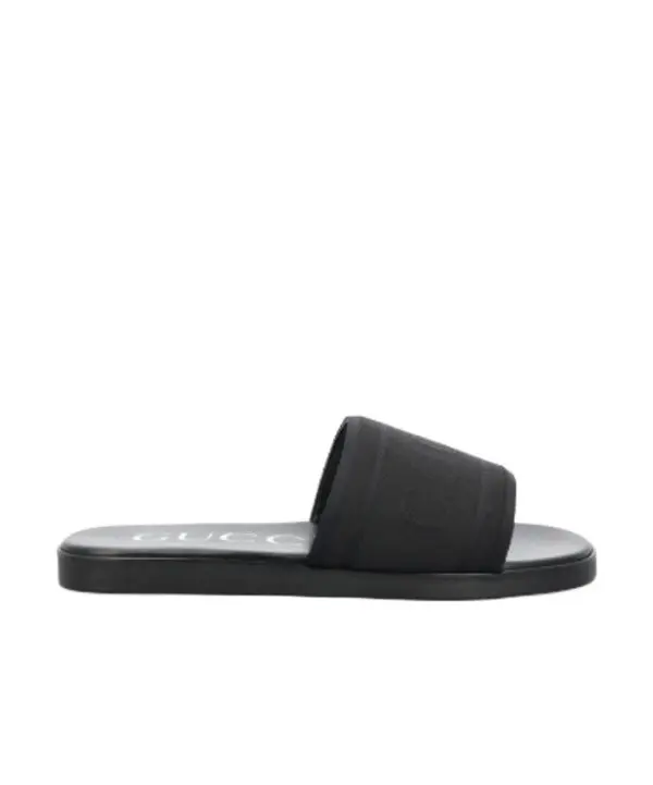 Gucci Tonal Logo Slide Sandals - Black