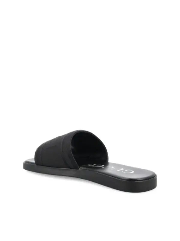 Gucci Tonal Logo Slide Sandals - Black