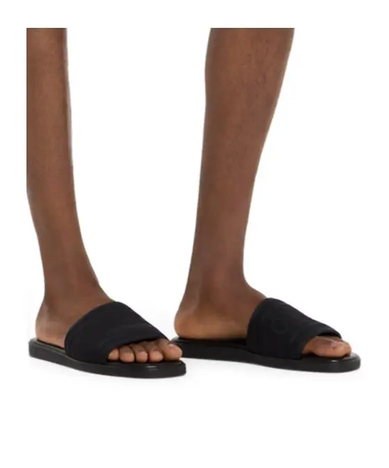 Gucci Tonal Logo Slide Sandals - Black
