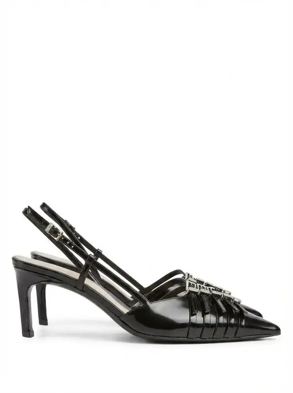 Gucci Mid Heel Slingback Pumps - Black