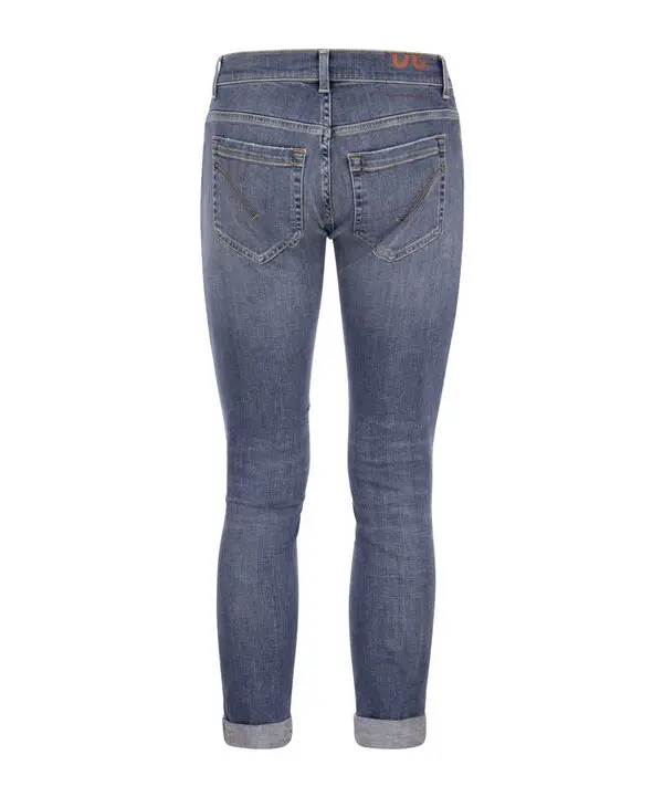 DONDUP Skinny Fit Low Rise Jeans - Gray