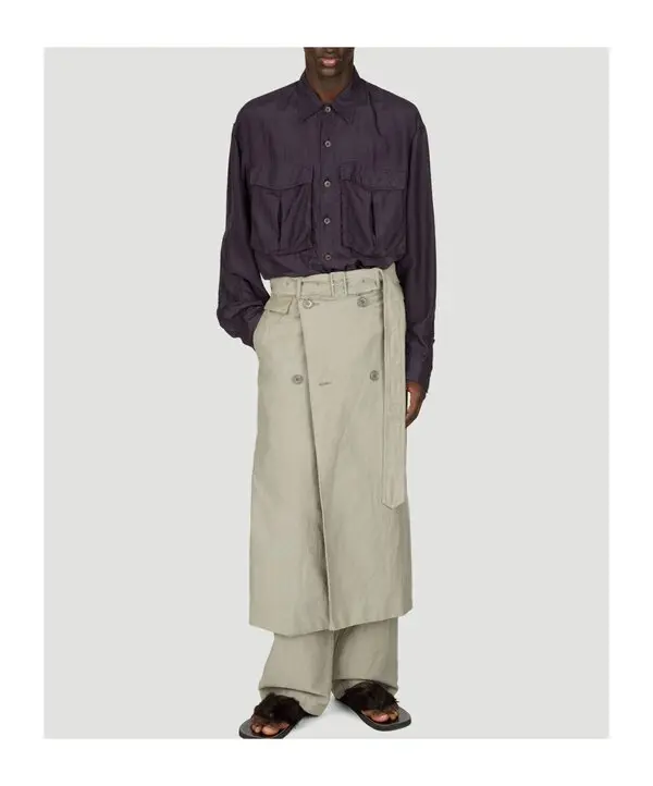 Dries Van Noten Wrap Pants - Gray