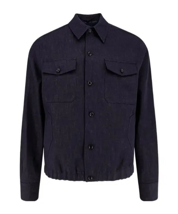 LARDINI Button Pocket Cotton Jacket