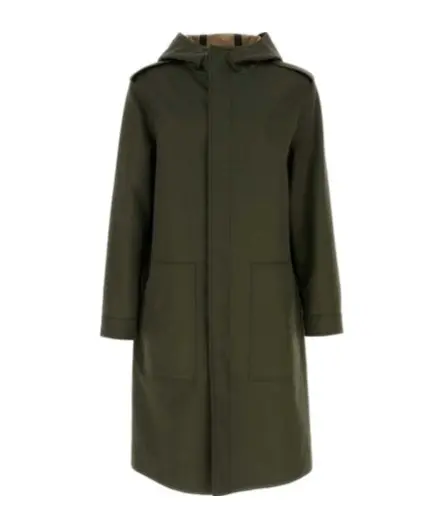 Valentino Garavani Button Detailed Long-sleeved Coat - Green