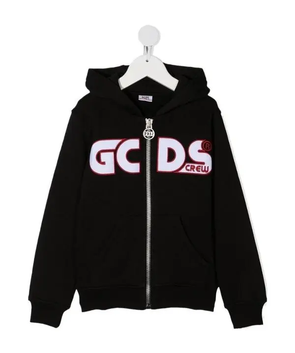 Gcds Logo Print Zip Hoodie