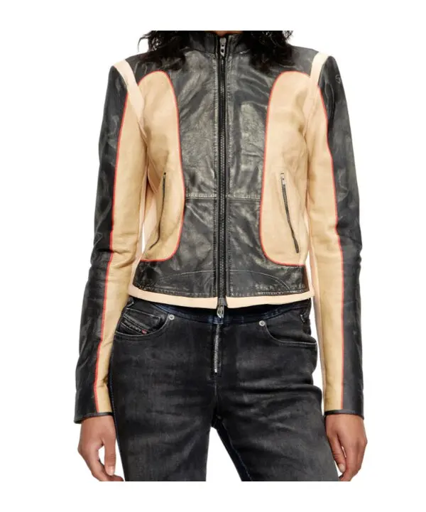 DIESEL® L-oonie Leather Biker Jacket