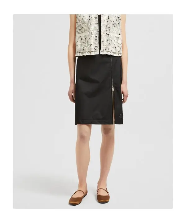 Moncler Zipped Midi Skirt - Black