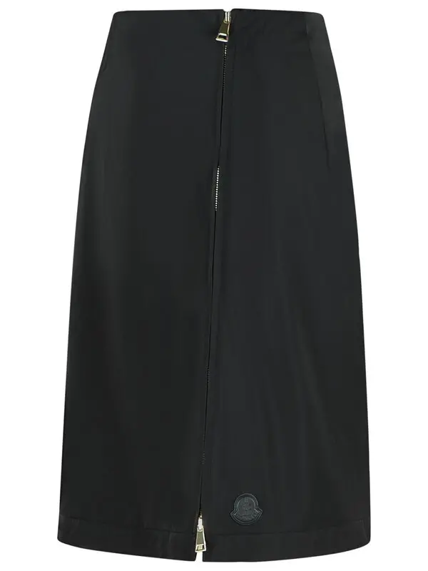 Moncler Zipped Midi Skirt - Black
