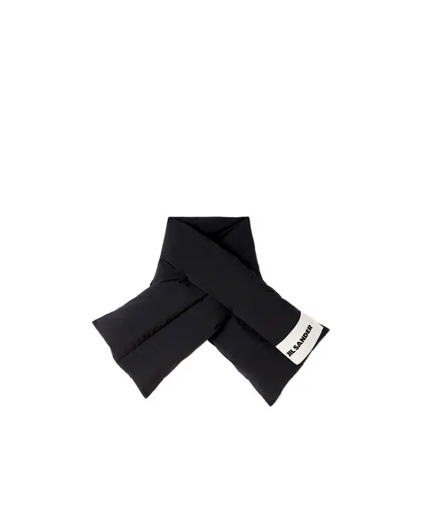 JIL SANDER Logo-patch Padded Scarf - Black