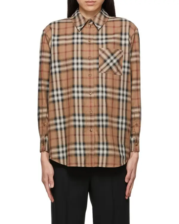 Burberry Ombré Check Cotton Twill Shirt
