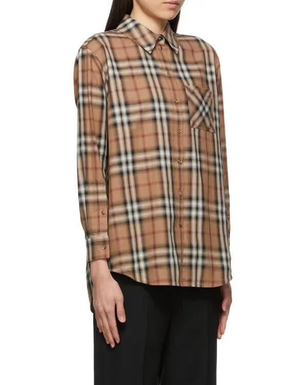 Burberry Ombré Check Cotton Twill Shirt