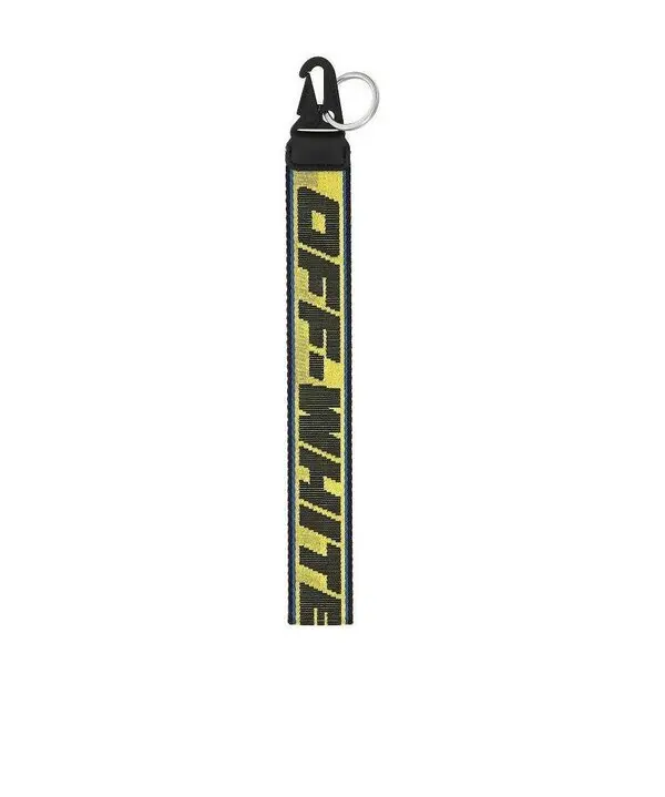 Off-White Industrial Logo Keychain - Brown