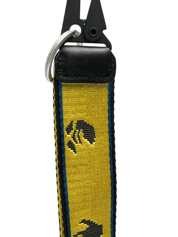Off-White Industrial Logo Keychain - Brown