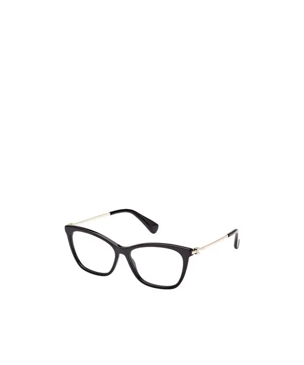 Max Mara Cat-eye Frame Glasses - Bright Black/bright Light Gold