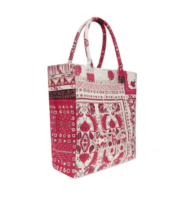 Isabel Marant Étoile Yenky Logo Embroidered Shopping Bag - Red