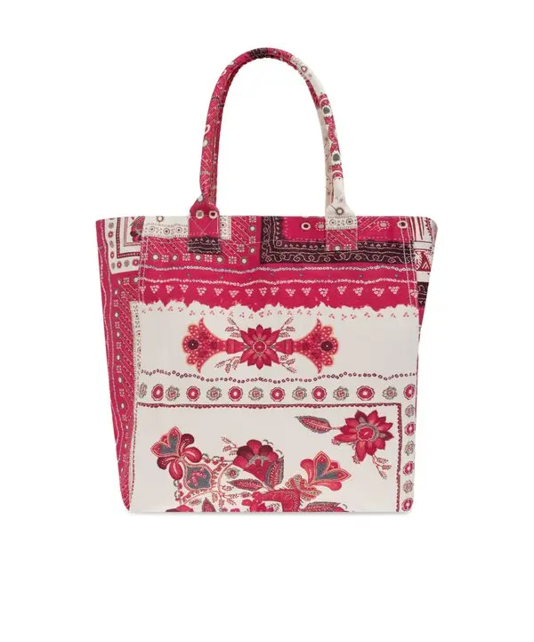 Isabel Marant Étoile Yenky Logo Embroidered Shopping Bag - Red