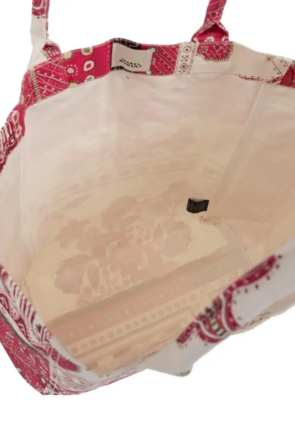 Isabel Marant Étoile Yenky Logo Embroidered Shopping Bag - Red