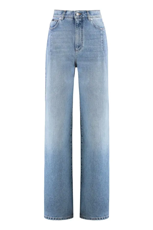 Dolce & Gabbana 5-pocket Wide Leg Jeans - Blue