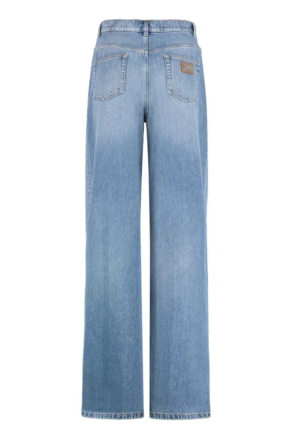 Dolce & Gabbana 5-pocket Wide Leg Jeans - Blue