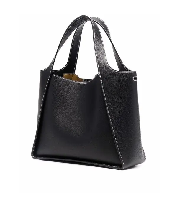 Stella McCartney Perforated Logo Shoulder Bag - Black