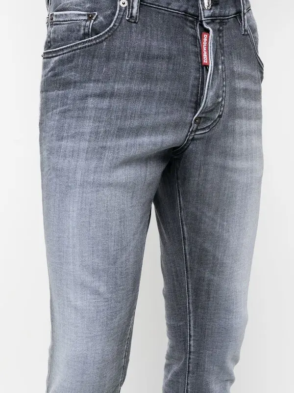 Dsquared2 Faded Straight-leg Skinny Jeans