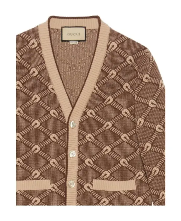 Gucci Jacquard Knit Cardigan