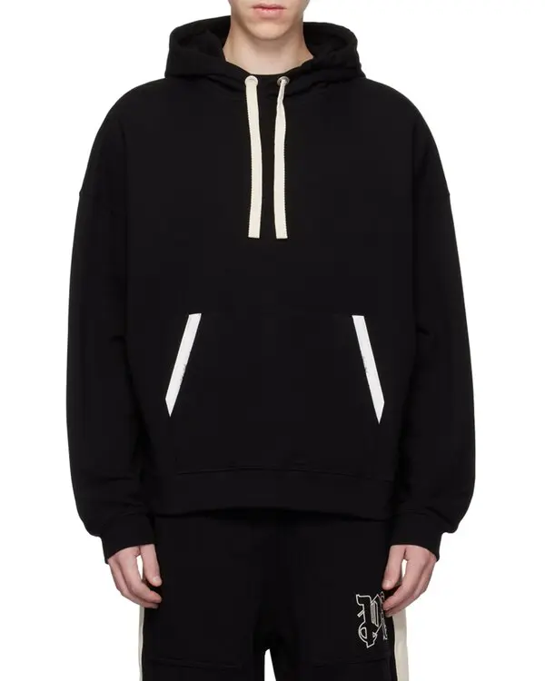 Palm Angels Logo Inlay Drawstring Hoodie
