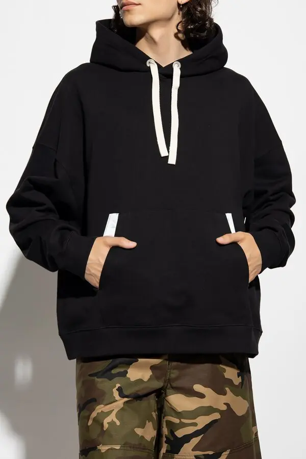 Palm Angels Logo Inlay Drawstring Hoodie