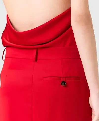 Stella McCartney Lace-trimmed Satin Midi Skirt - Lipstick