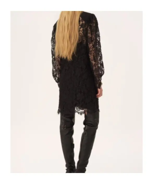 Chloé Floral Lace High-neck Dress