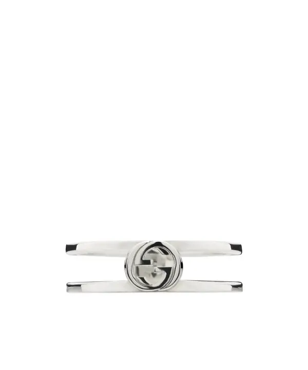 Gucci Interlocking G Double Ring - White