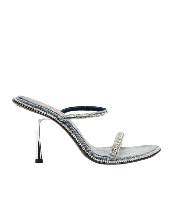 DIESEL® D-havanna Embellished Mules - Light Blue