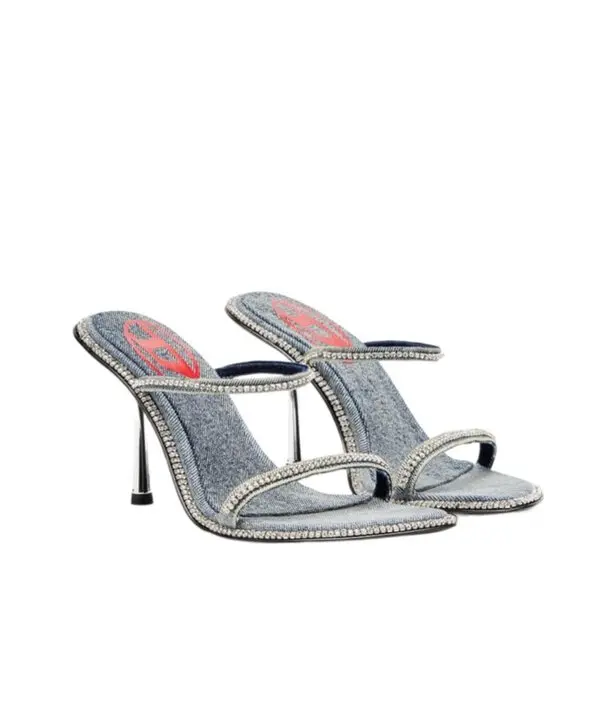 DIESEL® D-havanna Embellished Mules - Light Blue