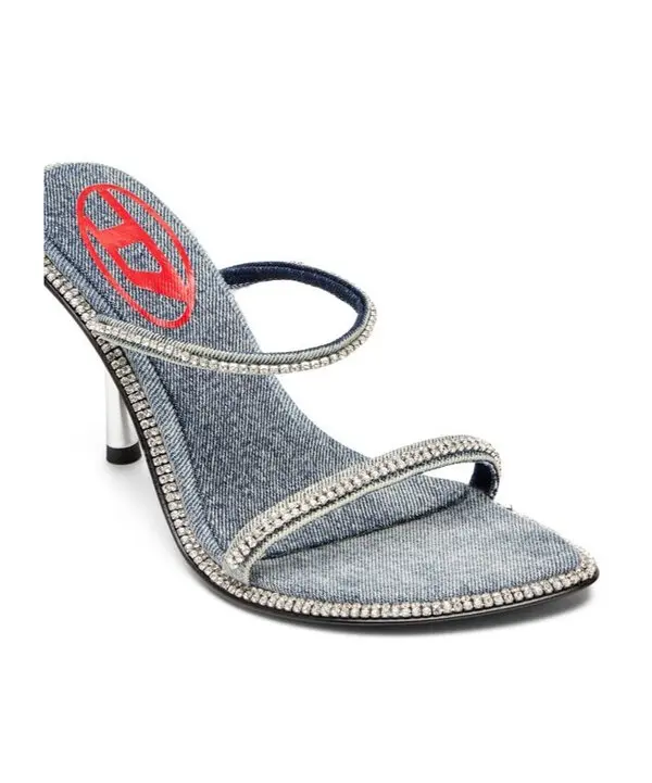 DIESEL® D-havanna Embellished Mules - Light Blue