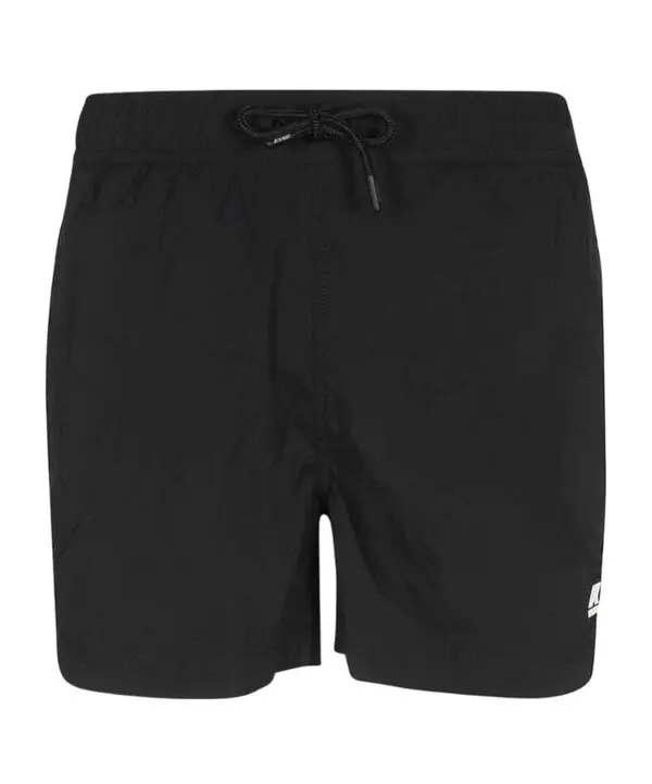 K-WAY Logo Swim Trunks - Black