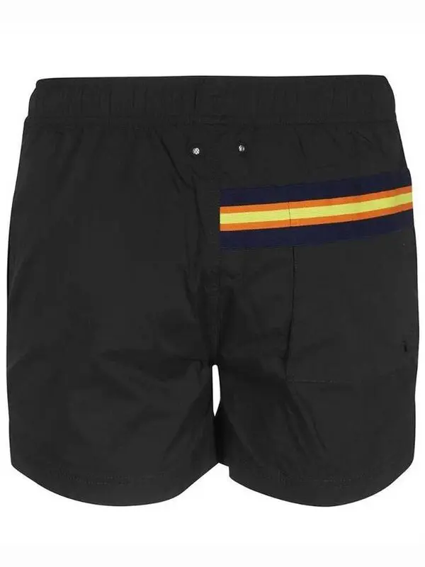 K-WAY Logo Swim Trunks - Black