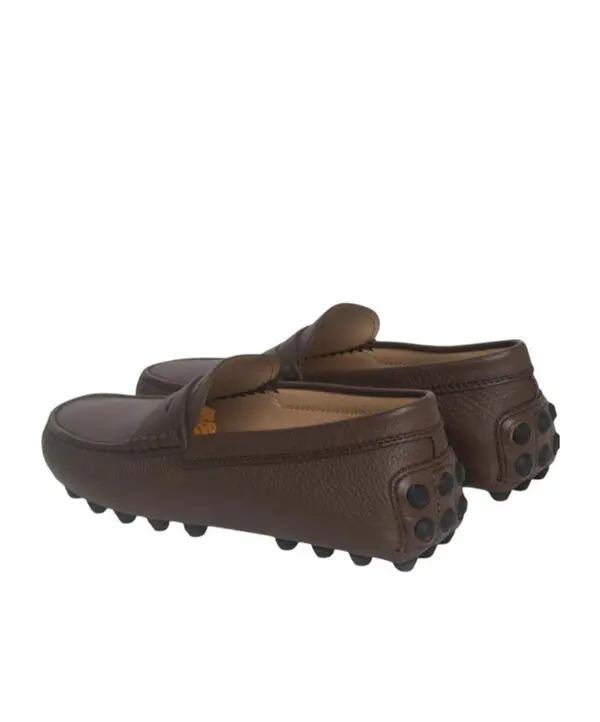 TOD'S Round Toe Driving Loafers - Black