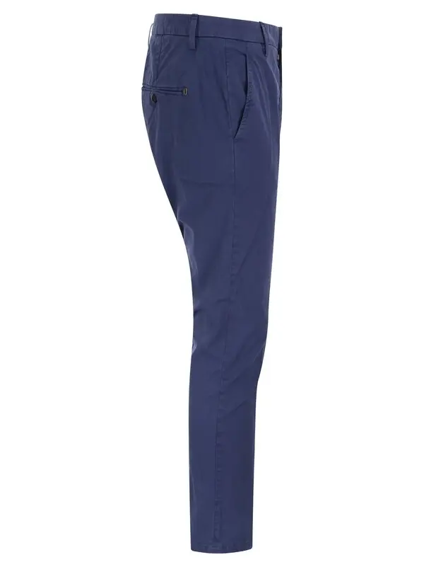 DONDUP Alfredo Slim Fit Ankle Length Pants - Blue